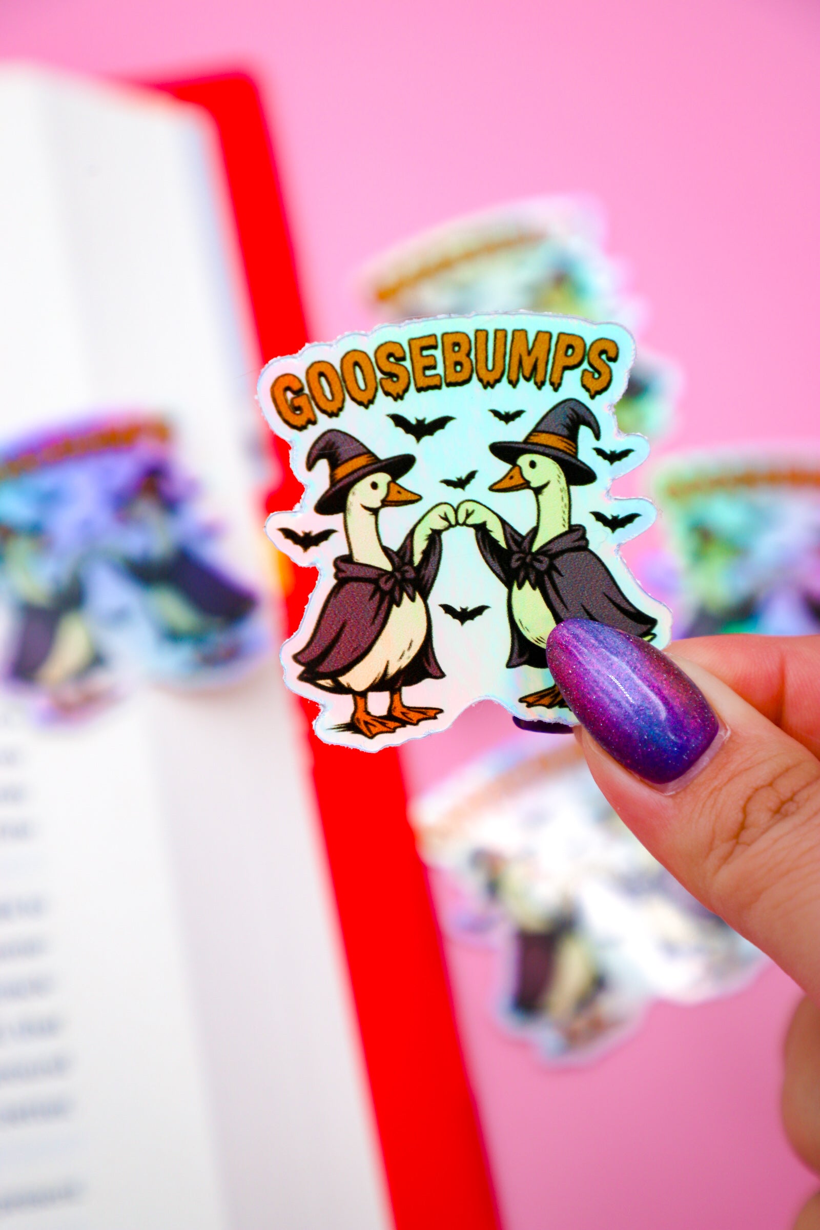 Goosebumps Holographic Sticker – fureverbooked